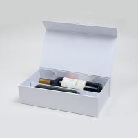China Custom Printed Black Whiskey Cocktail Single Bottle Magnetic Wine Packaging Gift Boxes for sale