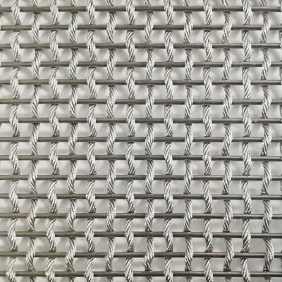 China Stainless Steel Architectural Mesh 304L 316L Cable Diameter 0.45-4mm for Facade Cladding for sale