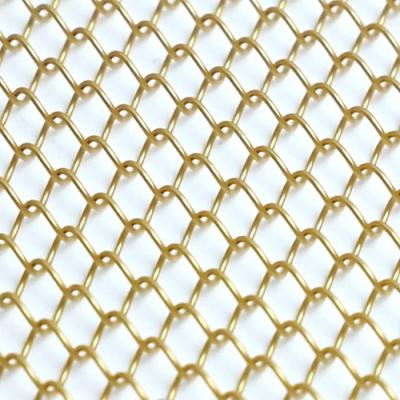 China Spray Painted Metal Mesh Curtain Indoor Outdoor Fly Screen 2mm Aluminum Chain Link for sale