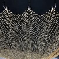 China Anodized Aluminum Chain Link Curtain Decorative Metal Mesh Screen 2mm Ring for sale