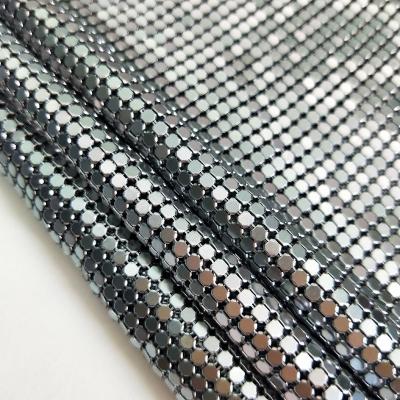 China Flexible Woven Metal Mesh Cloth 4mm 6mm Sequin Decorative Fabric for Curtains and Partitions for sale