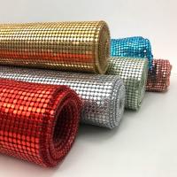 China Round Sequin Metal Fabric Mesh 0.50m x 1.50m Stainless Steel Decorative Mesh Cloth for sale