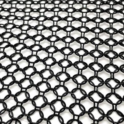 China Flame Retardant Chain Mesh Curtains , Spray Painted Fly Screen Chain Curtain for sale