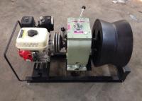 China 3 Ton Petrol Engine Power Cable Pulling Winch Machine With 400mm Cable Roller for sale