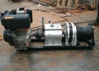 China 5 Ton High Speed Diesel Cable Winch Puller Lifting Winch , Fast Engine Powered Winch Sshaft Driving for sale