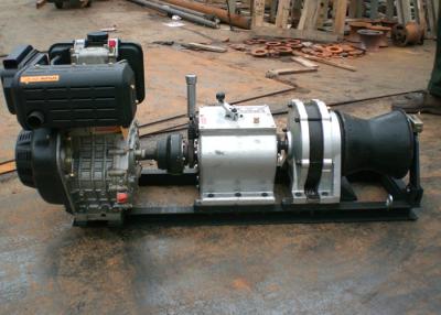 China 5 Ton High Speed Diesel Cable Winch Puller Lifting Winch , Fast Engine Powered Winch Sshaft Driving for sale