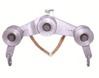 China Three Wheel Structure Transmission Line Stringing Tools Earthing Pulley Block and Tackle for sale