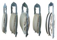 China Transmission Line Stringing Tools 830mm Diameter Conductor Stringing Pulley Block With Nylon wheel for sale