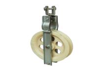 China Transmission Line Stringing Tools Single Sheave Stringing Pulley Block With Nylon Wheel for sale