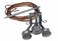 China Three-Wheel Grounding Pulley Block for Earthing Cable Support with Aluminum Material and Corrosion Resistance for sale