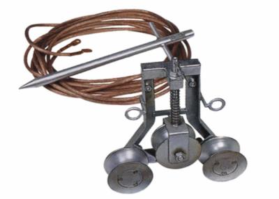 China Three-Wheel Grounding Pulley Block for Earthing Cable Support with Aluminum Material and Corrosion Resistance for sale