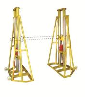 China 5 - 10 TON HYDRAULIC ADJUSTABLE WIRE REEL JACK STANDS WIRE PAY OFF STAND for sale