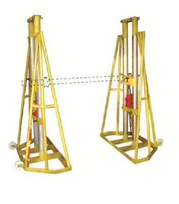 China 5 - 10 TON HYDRAULIC ADJUSTABLE WIRE REEL JACK STANDS WIRE PAY OFF STAND for sale