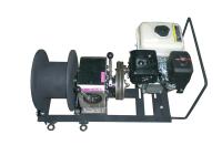 China Pole Setting Gasoline Cable Drum Winch Lifting 1 Ton , Cable Puller Winch for sale
