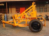 China 3T - 10T Heavy Duty Suspension Cable Drum Reel Carrier Trailer / Underground Cable Tools for sale