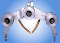 China Three Wheel Structure Transmission Line Stringing Tools Earthing Pulley Block and Tackle for sale