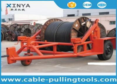China 5 Ton Cable Reel Trailer , Cable Drum Carrier for stringing with automatic braking device for sale