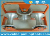 China Ground Corner Pulley 3-Wheel Stringing Block with 10KN Rated Load for Heavy Duty Transmission Line Installation for sale