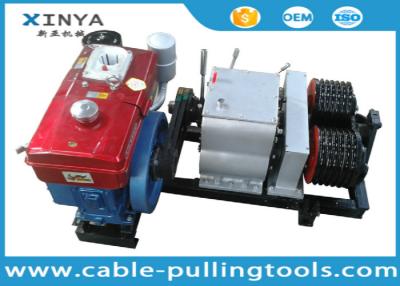 China Double Drum Hoist Winch 5 Ton with Diesel Engine for tower erection for sale