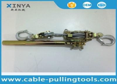 China 1 Ton Capacity Double Hook Wire Rope Puller Manual Cable Puller for Tightening Wire for sale