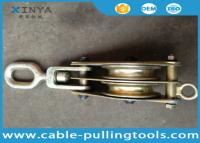 China Heavy Duty 3T Steel Double Wheel Wire Rope Pulley Block With Swivel Eye for sale