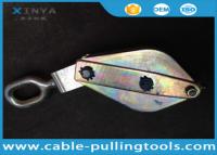 China Heavy Duty 3T Steel Double Wheel Wire Rope Pulley Block With Swivel Eye for sale