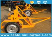 China Heavy Duty 8 Ton Cable Reel Carrier , Cable Drum Trailer With Axis bar for sale