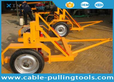 China Heavy Duty 8 Ton Cable Reel Carrier , Cable Drum Trailer With Axis bar for sale