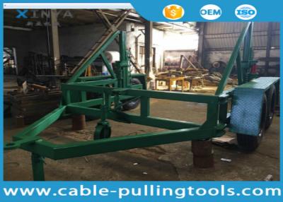 China Yellow Underground Cable Tools , Cable Reel Trailer With Axis Bar for Cable Laying for sale