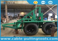 China Yellow Underground Cable Tools , Cable Reel Trailer With Axis Bar for Cable Laying for sale
