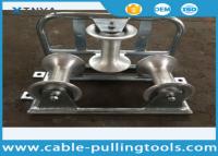 China Galvanized Aluminum Triple Corner Cable Roller 10kN Rated Load for Heavy-Duty Cable Laying for sale