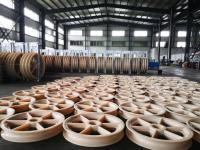 China Large Diameter Aluminum Nylon Conductor Pulley Blocks for 40-105kN Load Transmission Line Stringing for sale