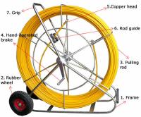China Fiberglass Duct Rod Continuous / Continuous Duct Rodder for cable pulling operations for sale