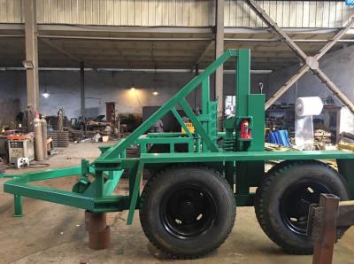 China Capacity 12 Ton Cable Drum Trailer With Hand Brake and Air Brake for cable construction for sale