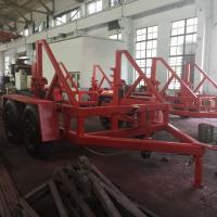 China Capacity 12 Ton Cable Drum Trailer With Hand Brake and Air Brake for cable construction for sale