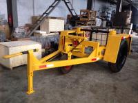 China 5-Ton Capacity Heavy-Duty Cable Drum Trailer with Dual Braking System for Underground Cable Handling for sale