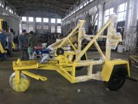 China 5-Ton Capacity Heavy-Duty Cable Drum Trailer with Dual Braking System for Underground Cable Handling for sale