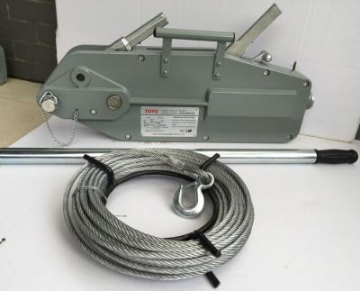 China 32KN Load Capacity Tirfor Wire Rope Hoist with 20m Steel Cable Manual Cable Pulling Winch for Line Construction for sale