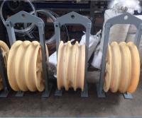 China SHSQN660 Large-Diameter 3-Wheel Nylon Stringing Pulley Block for Heavy-Duty Cable and Fiber Optic Guide for sale