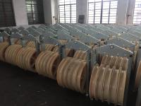 China SHSQN660 Large-Diameter 3-Wheel Nylon Stringing Pulley Block for Heavy-Duty Cable and Fiber Optic Guide for sale