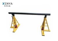 China 10T Hydraulic Cable Reel Stand with Hydraulic Lifting and Heavy Duty Steel Structure for Cable Drum Support for sale