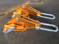 China 7kN Rated Load 14mm Max Opening Lightweight Aluminum Alloy Wire Grip Come Along Clamp for ACSR Conductor Sagging for sale