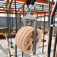 China Large Diameter Galvanized 3-Sheave Nylon Belt Pulley Stringing Block with Customizable OEM Options for Power Transmission for sale