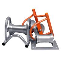 China Underground Single Cable Laying Guide Roller Aluminum Nylon Wheel Manhole Cable Roller for sale