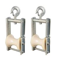 China Durable Aerial Cable Pulling Rollers With Aluminum Nylon Sheave Blocks Bunch Conductor Block for sale