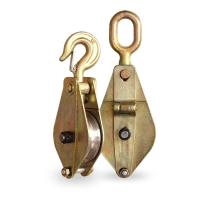 China 1ton 2ton 5ton Stringing Pulley Block Transmission Line Stringing Tools With Steel Double Pulley Block for sale