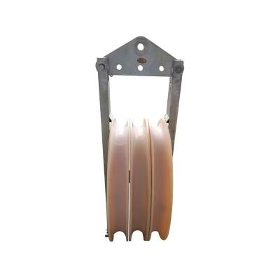 China 660mm Stringing Pulley Block for Transmission Lines, 40kN Load for sale