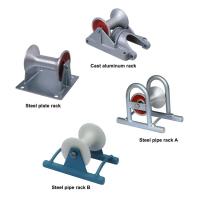 China 10KN Straight Nylon Aluminum Cable Pulley Block 230x260x330mm for sale