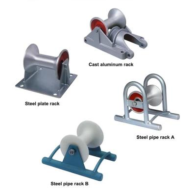 China 10KN Straight Nylon Aluminum Cable Pulley Block 230x260x330mm for sale