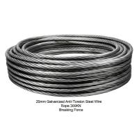 China 20mm Galvanized Anti-Torsion Steel Wire Rope 309KN Breaking Force for sale